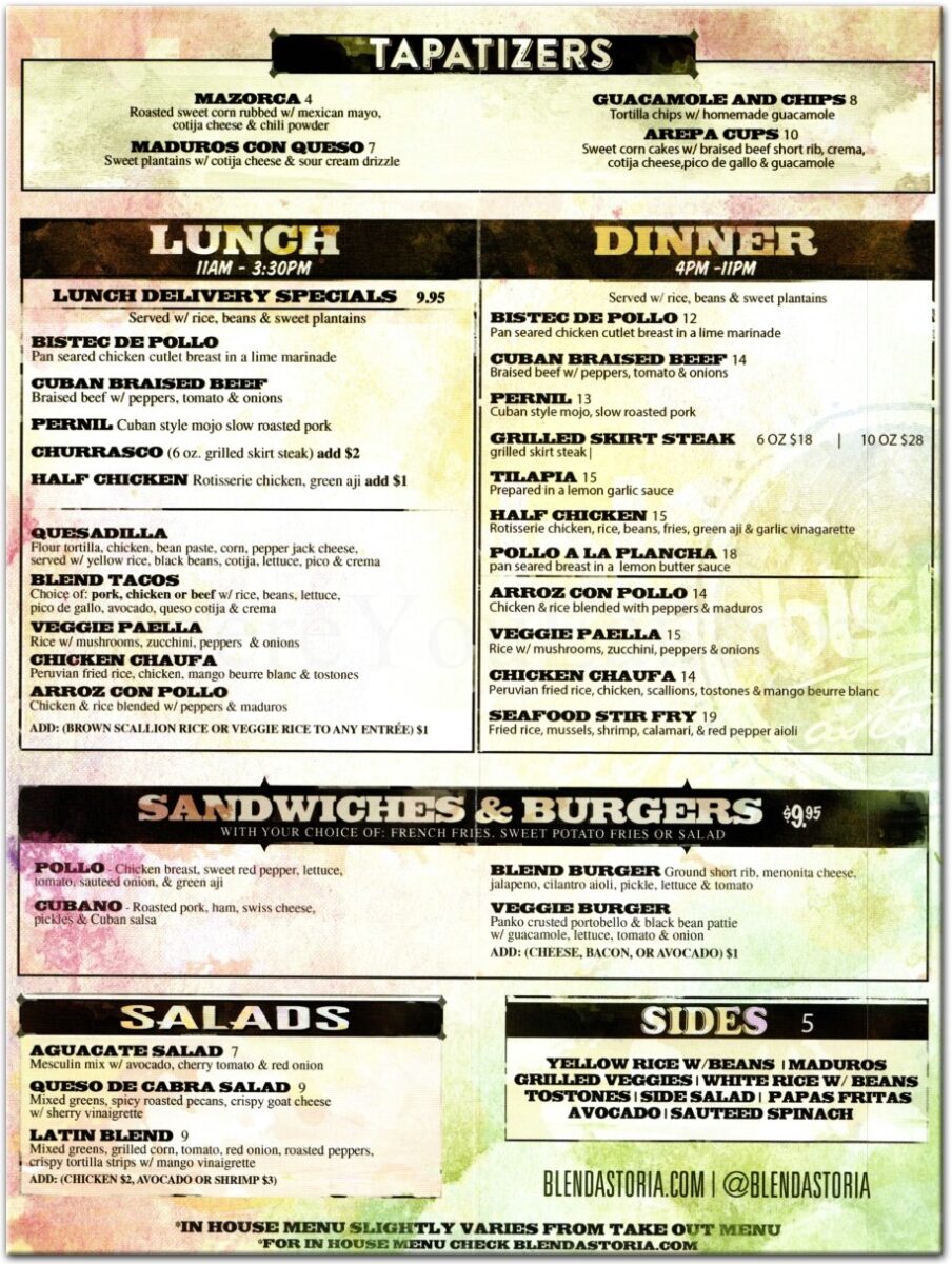 Blend Restaurant Menu – A Comprehensive Analysis of Blend Bar & Bistro ...